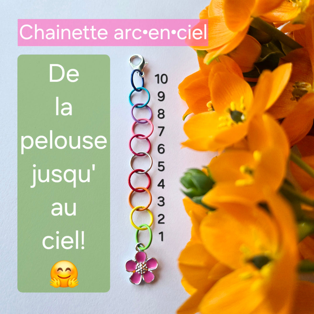 Chainette champs fleuri! 🌷LA chainette 🌈 Arc-en-ciel Originale ...
